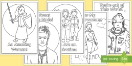 International Women's Day Card - Colouring Pack for Children