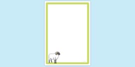 FREE! - Simple Blank Sheep Page Border | Page Borders | Twinkl