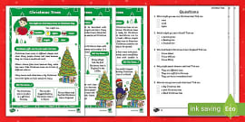 Christmas Tree Reading Comprehension Activity - Primary