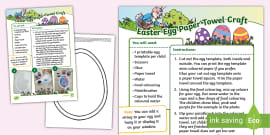 3D Paper Easter Egg Craft (teacher made) - Twinkl
