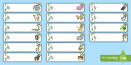 👉 Animal Print Labels | Editable Animal Print Tray Labels