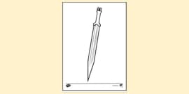 FREE! - Roman Sword Colouring Sheet | Colouring Pages