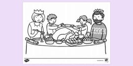 FREE! - Indian School Dinner Colouring | Colouring Sheet