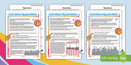 Special Olympics Reading Comprehension Activity - olympics