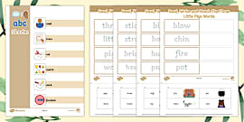 SEND Structured Steps The Three Little Pigs CVC Words Colour, Write and ...