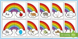 Rainbow CVC Words - Matching Game | Twinkl Resources