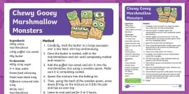 Marshmallow Robots Recipe (teacher made)