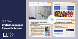 Staff Share: Ofsted English Research Review - Twinkl
