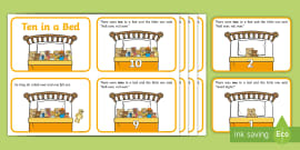 10 in a Bed Sequencing (teacher made) - Twinkl