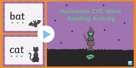 Halloween Themed CVC Words Activity Pack (teacher made)