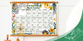 Flower Calendar (teacher made) - Twinkl