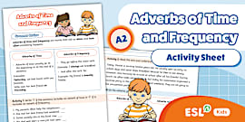 ESL Adverbs of Time and Frequency Game [Kids, A2]
