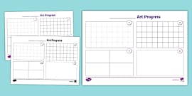 Leaf Art Progress Template - Twinkl