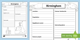 Birmingham Geography Fact File (teacher made) - Twinkl