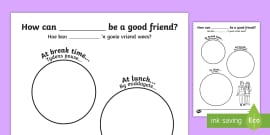 How Can I Be a Good Friend? Writing Frame English/Italian - How Can I be a