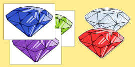 Little Gem Cut-Outs (teacher made) - Twinkl