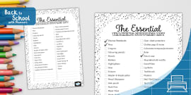 School Supplies Checklist (teacher made) - Twinkl