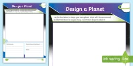 Design Your Own Planet Worksheet - Creative Resource - Twinkl