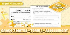 Grade 7 Maths - Term 1 - Maths Assessment - St/Eng CAPS