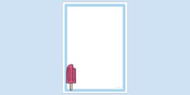 Ice Lolly Page Borders (teacher made) - Twinkl