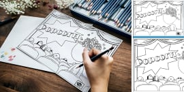 Popcorn Colouring Page (Teacher-Made) - Twinkl