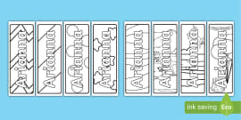 FREE! - Leah Name Simple Colouring Bookmarks (teacher made)