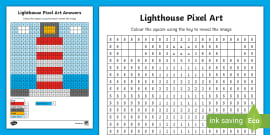 FREE! - Baboon Pixel Art Template (teacher made) - Twinkl