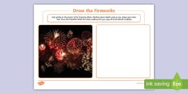 Draw the Sparkler Art Activity (teacher made) - Twinkl