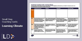 Small Step Coaching Cards: Learning Strategies - Twinkl