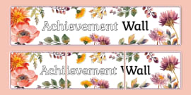 Wildflower Botanical Themed English Display Banner - Twinkl