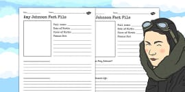 Amy Johnson Word Cards (teacher made) - Twinkl