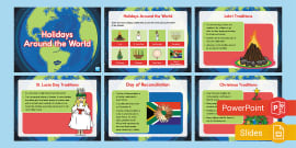 Holidays Around the World Map Template - Social Studies