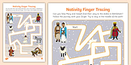 EYFS Draw the Nativity Pencil Control Activity Pack | Twinkl