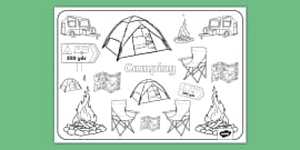 My First Camping Colouring Pack (teacher made) - Twinkl