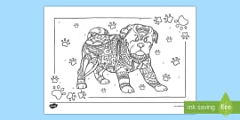 Dog Mindfulness Colouring Page | Colouring (teacher made)