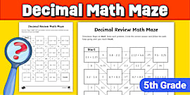 5th Grade Math Operations Review Worksheet