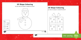 👉 2D Shapes Christmas Postbox Sorting Activity - Twinkl