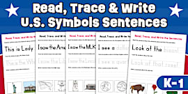 First Grade U.S. Symbols Sorting Activity