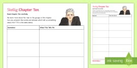 Skellig Book Cover Worksheet (teacher made) - Twinkl