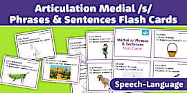 Articulation Final /s/ Phrases and Sentences Flash Cards