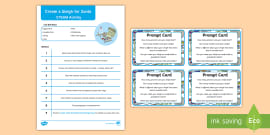 Santa Sleigh Template | Christmas Printable | STEAM Activity