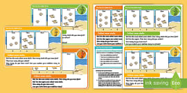 👉 Seaside-Themed First, Then, Now Addition Stories Activity