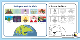 Holidays Around the World Bulletin Board Pack - Twinkl
