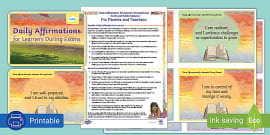 Resilience Affirmation Cards (teacher made) - Twinkl