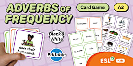 ESL Adverbs of Frequency Gap-Fill Cards [Adults, A2]