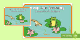 Leap into Learning Display Poster - Twinkl