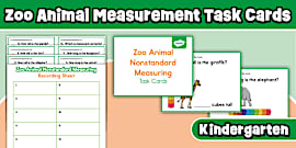 Animal Measurements Math Center Activity Pack | Twinkl USA