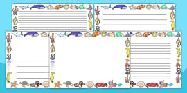 Under the Sea Page Borders - Ocean Life (teacher made)