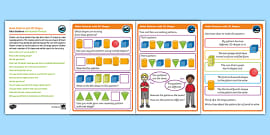 👉 Shapes with 4 Sides 2D Shape Repeating Patterns Activity