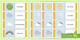 Weather Word Mat German (teacher made)